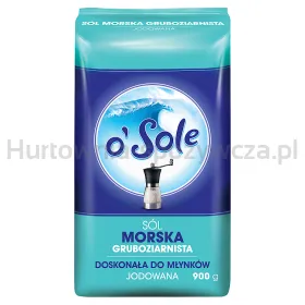 O'Sole Sól Morska GruboZiarnista Jodowana 0,9 Kg